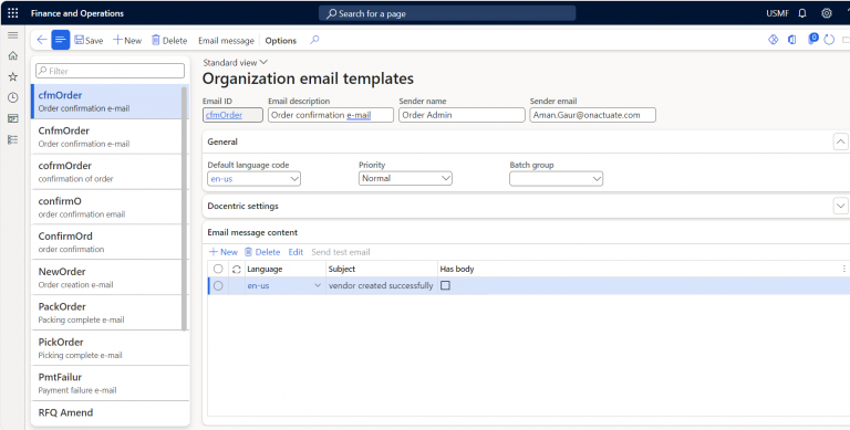 OneByte: Sending Emails in Dynamics 365 Finance | OnActuate