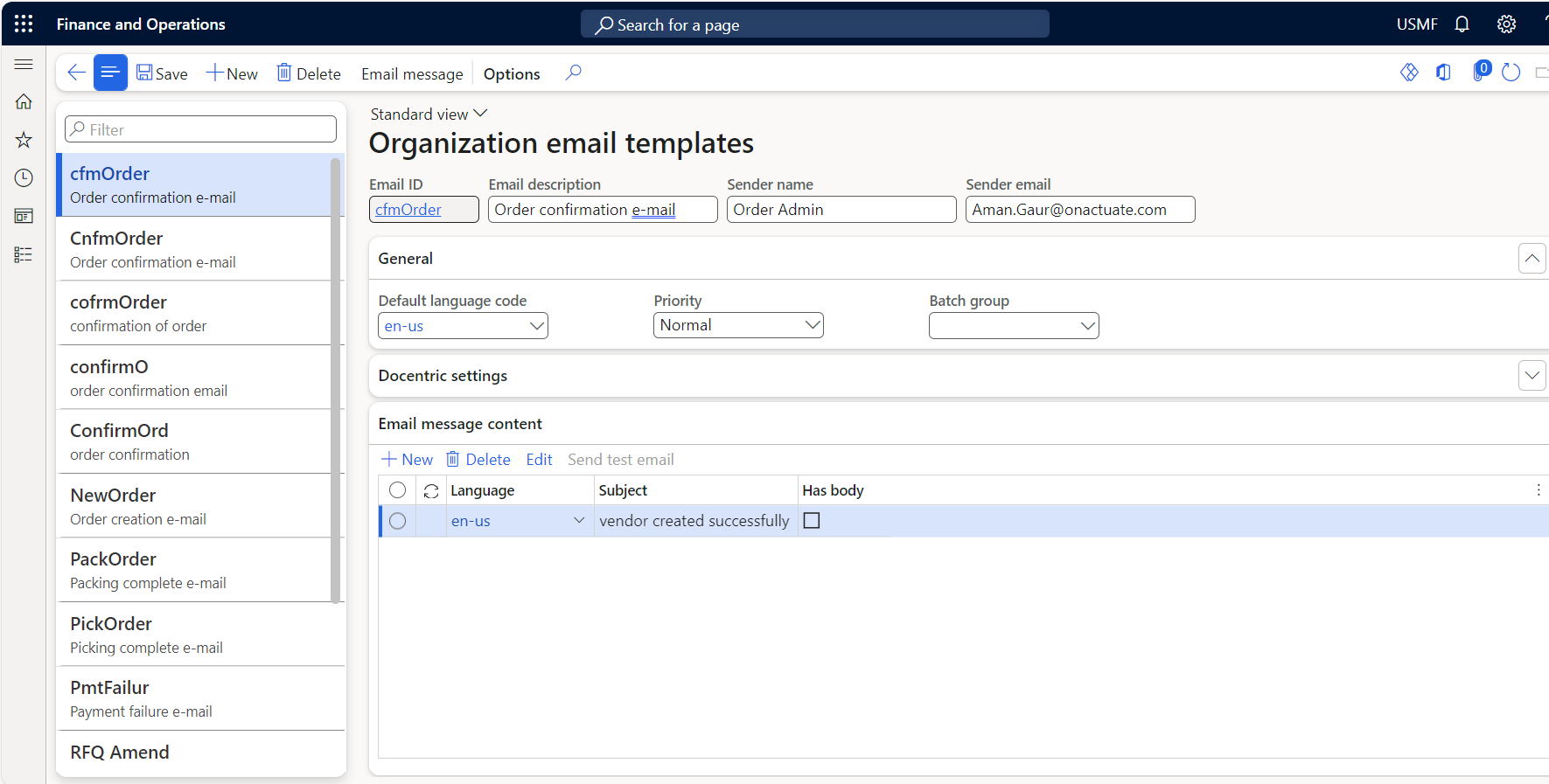 OneByte: Sending Emails in Dynamics 365 Finance | OnActuate