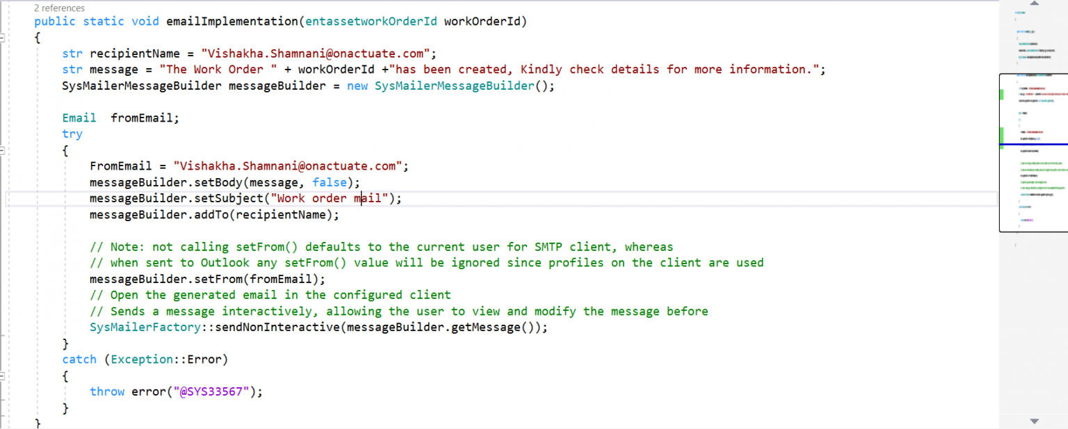 OneByte: Sending Emails in Dynamics 365 Finance | OnActuate