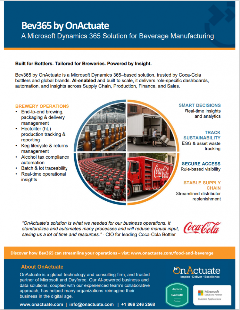 Food & Beverage | OnActuate